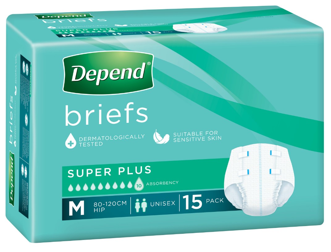 Depend Briefs Super Plus (Unisex) - 15 Pack – Mable Direct