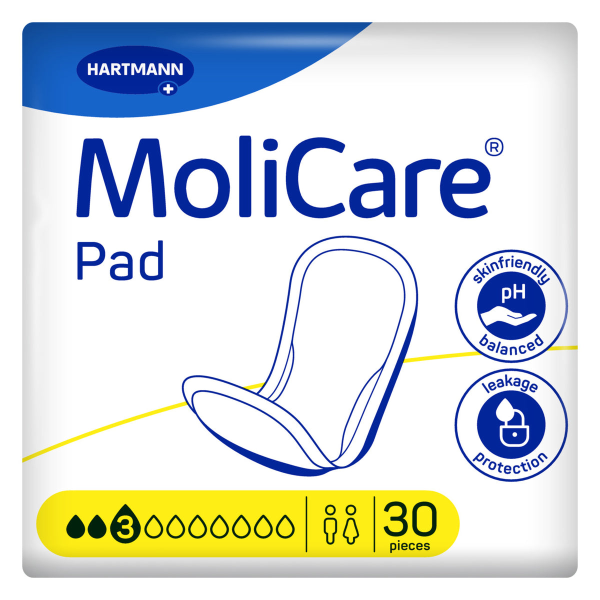MoliCare Unisex Pad - 3 Drops - 30 Pack – Mable Direct