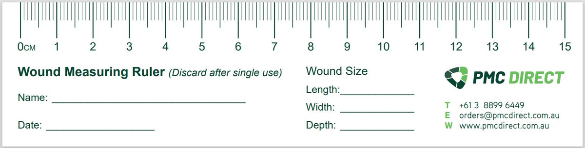 Wound Measurement Ruler 15cm - 50 Pad – Mable Direct