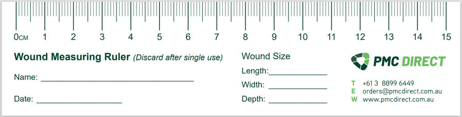 Wound Measurement Ruler 15cm - 50 Pad – Mable Direct